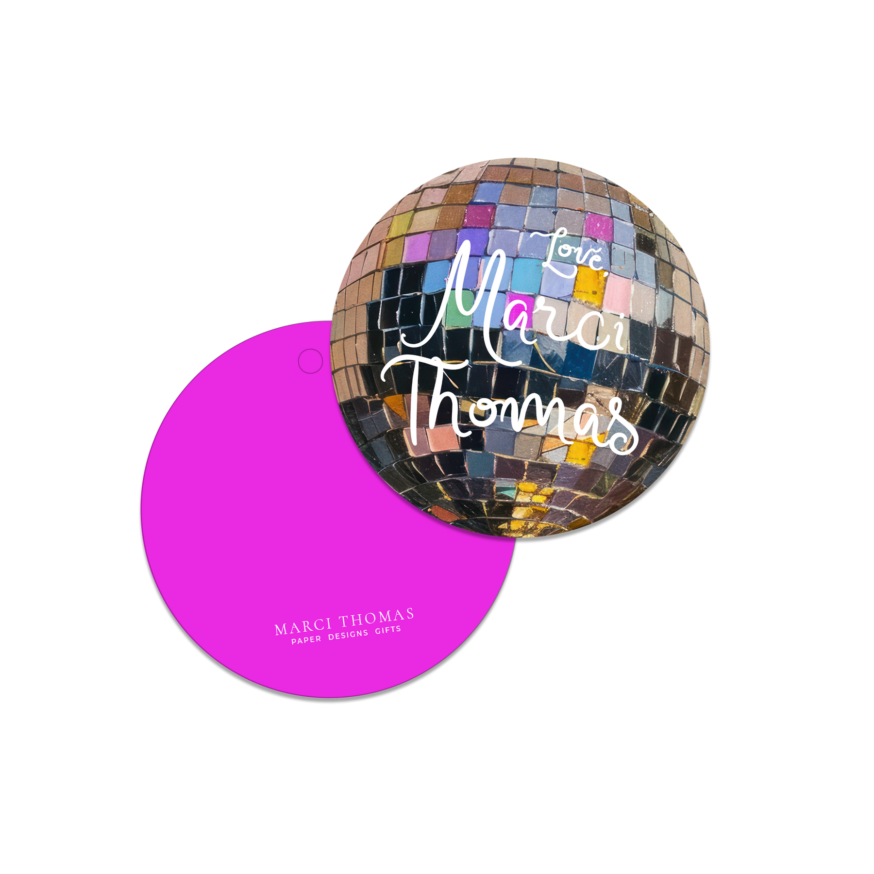 Disco Ball Tag – Marci Thomas Designs