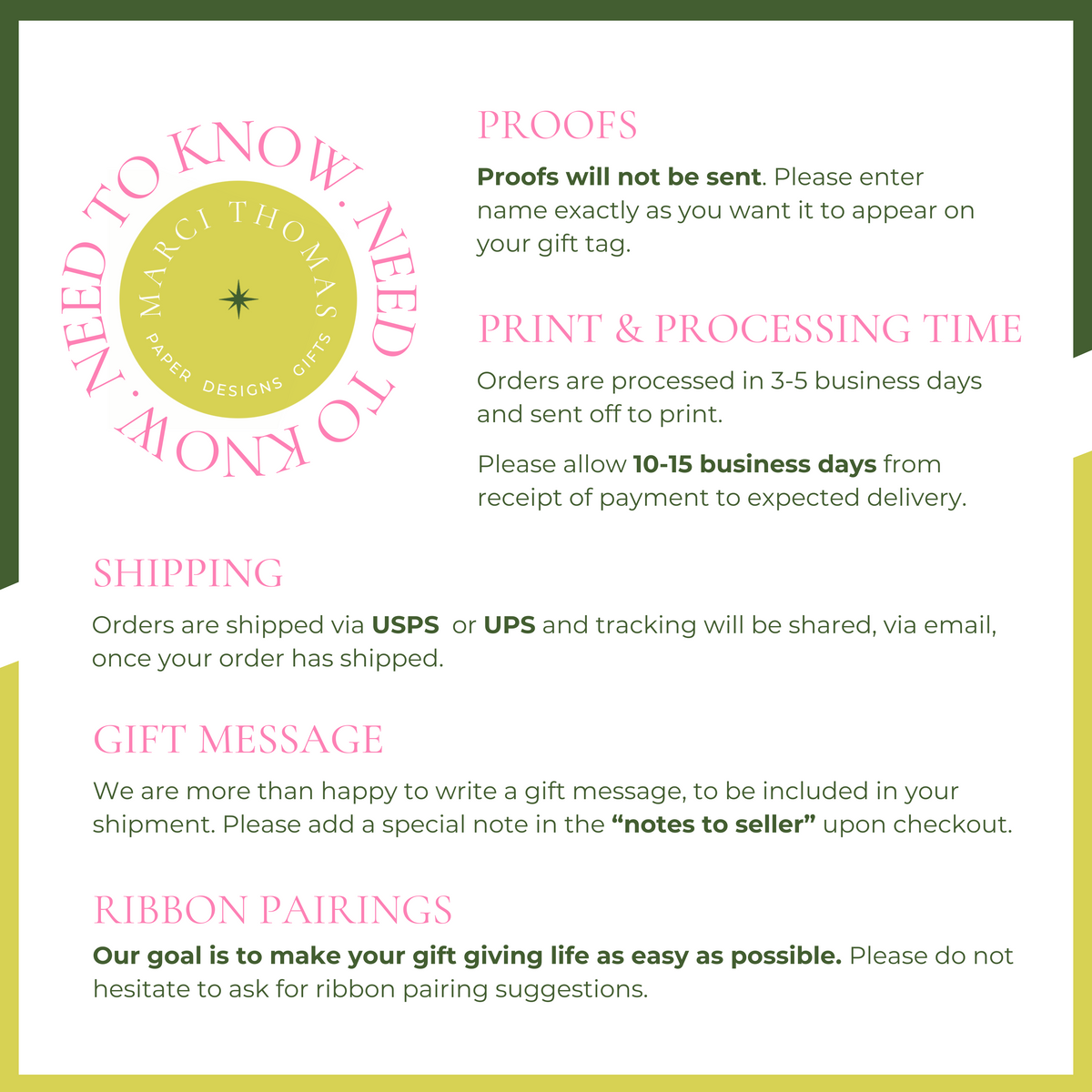 Daisy Border Tag – Marci Thomas Designs