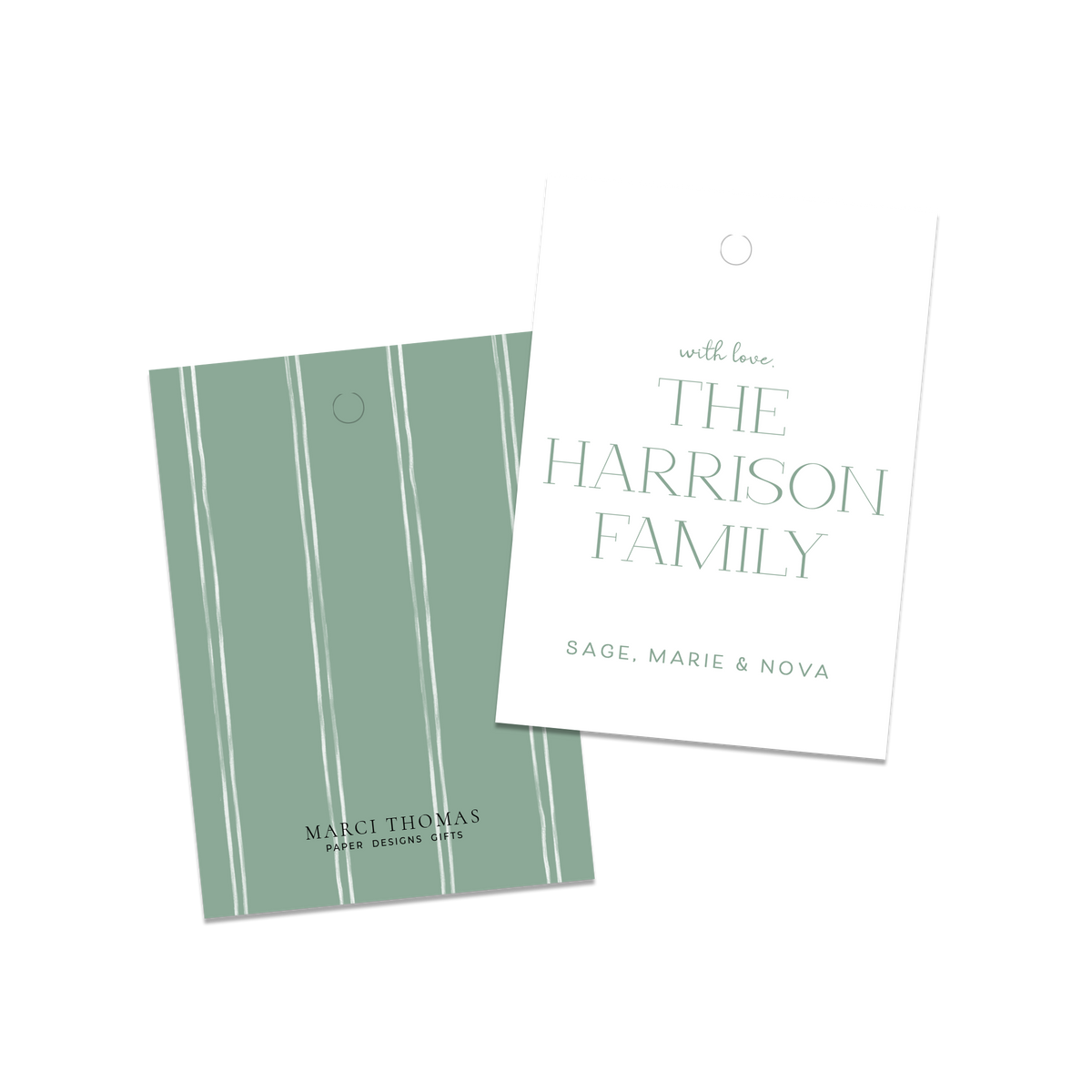 Simple Family Name Tag – Marci Thomas Designs