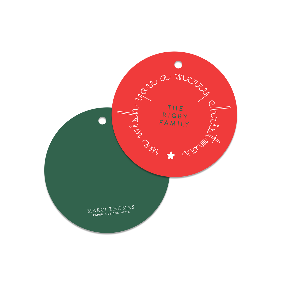 We Wish You A Merry Christmas Tag – Marci Thomas Designs